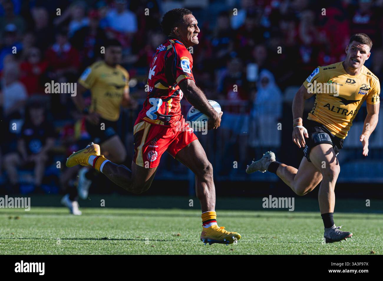 Christchurch, NEW ZEALAND - March 15: Crusaders player Sevu Reece ...