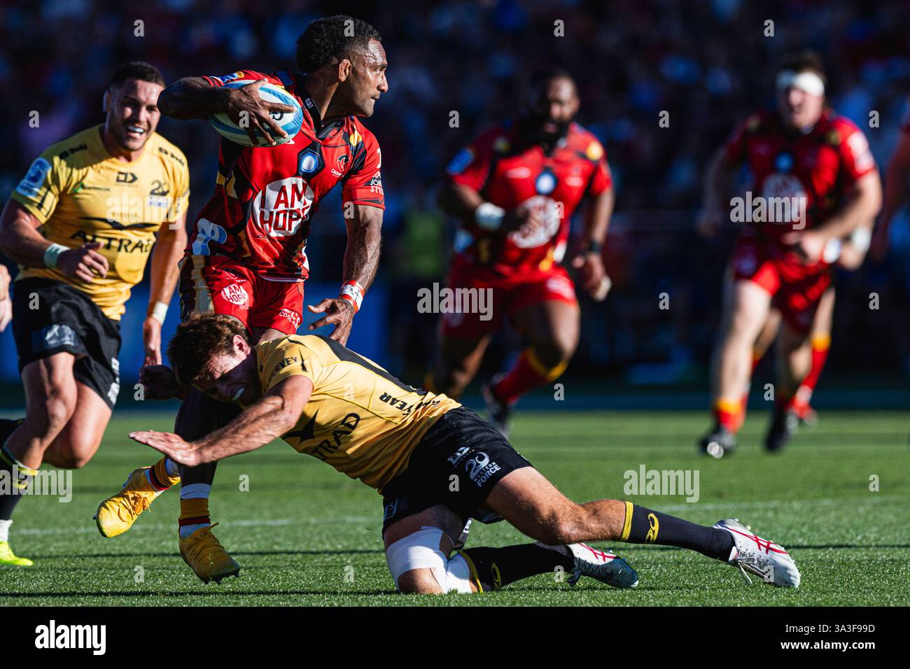 Christchurch, NEW ZEALAND - March 15: Crusaders player Sevu Reece ...