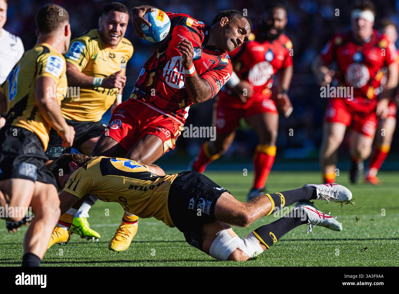 Christchurch, NEW ZEALAND - March 15: Crusaders player Sevu Reece ...