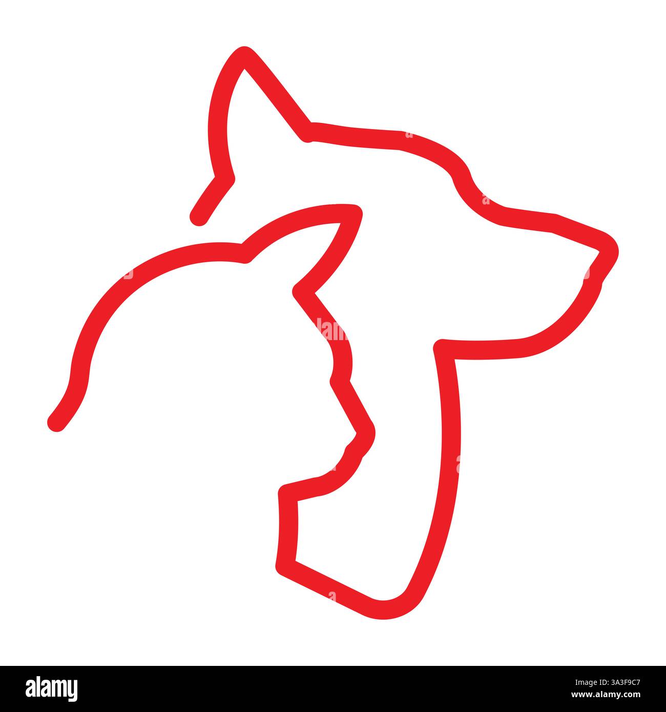 Cat and dog sign icon. Emblem for a pet store or veterinary clinic ...