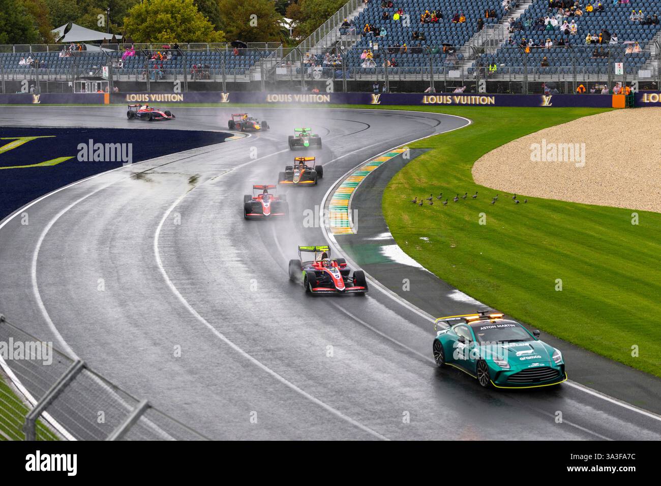 MELBOURNE, AUSTRALIA - MARCH 16: It was a start behind the safety car ...