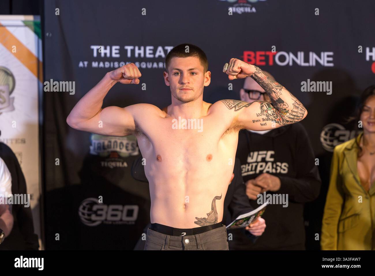 New York, United Of States. 15th Mar, 2025. Weigh-in of the athletes ...