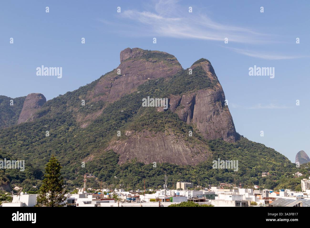 Gavea Stone view of the Barra da Tijuca neighborhood in Rio de Janeiro ...