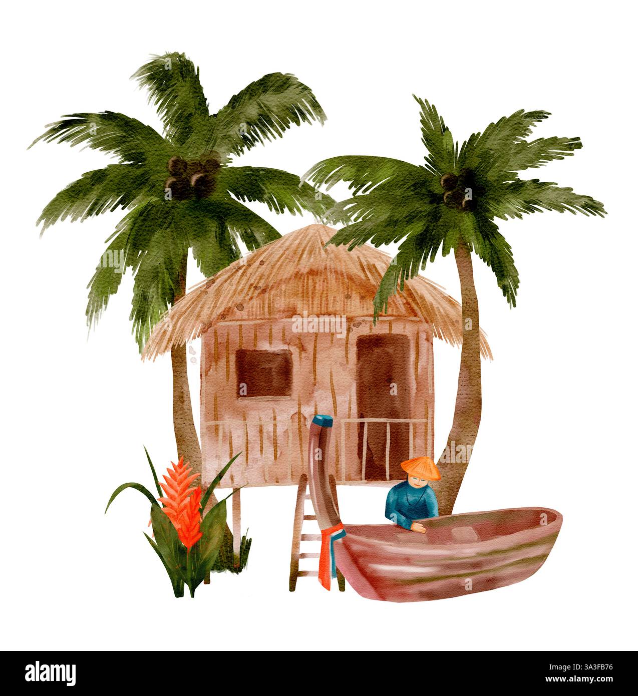 Coastal rural scene Cut Out Stock Images & Pictures - Alamy