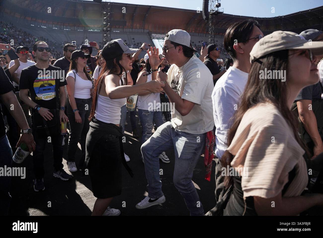 Fans dance as Mexican rock band El Gran Silencio performs during the ...