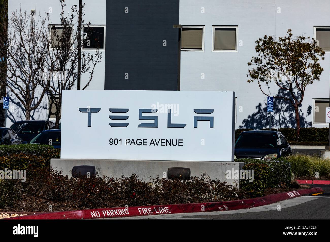 A Tesla location in Fremont California Stock Photo - Alamy
