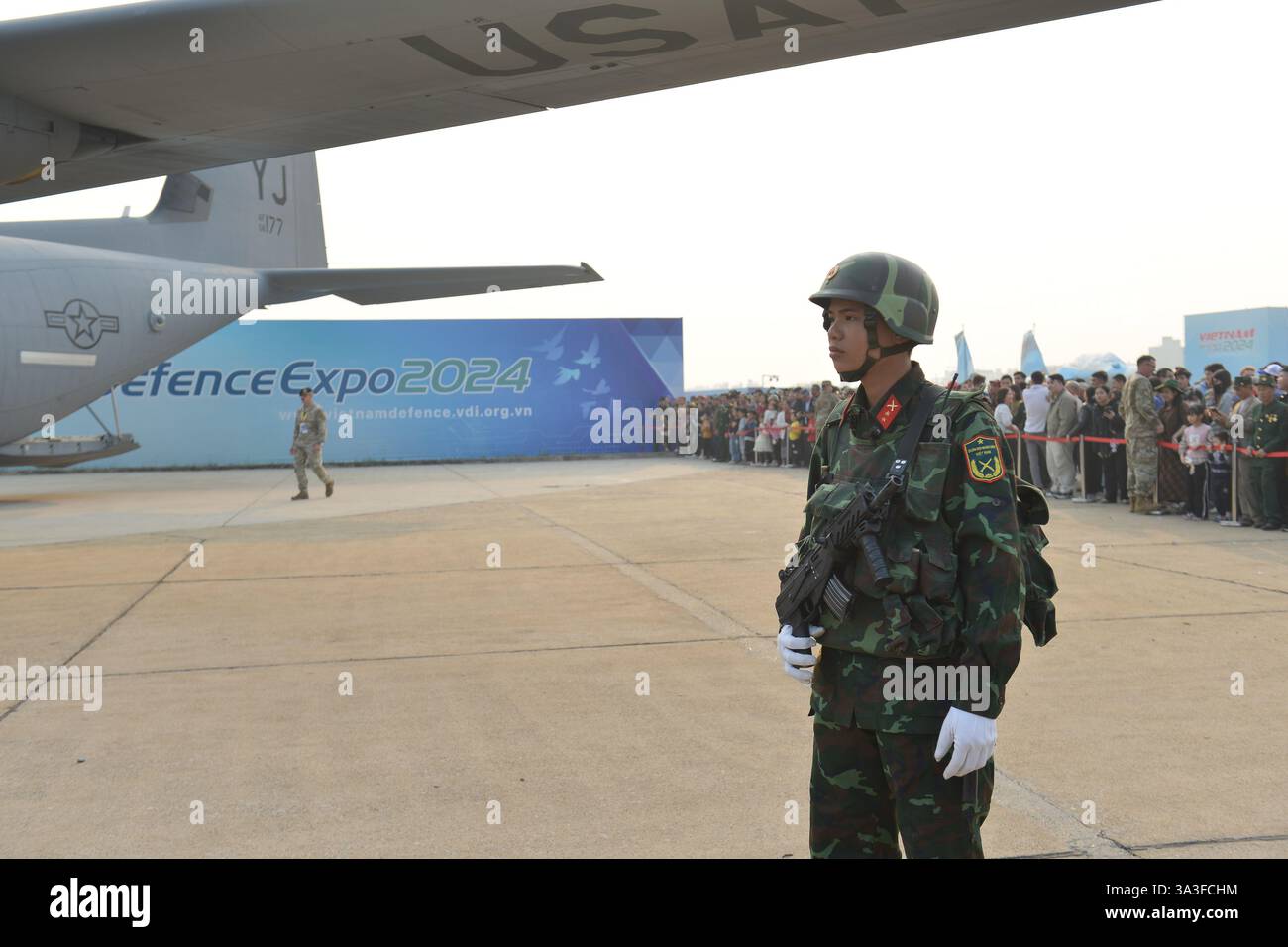 Ha Noi Vietnam December 21, 2024: US C130 transport aircraft ...