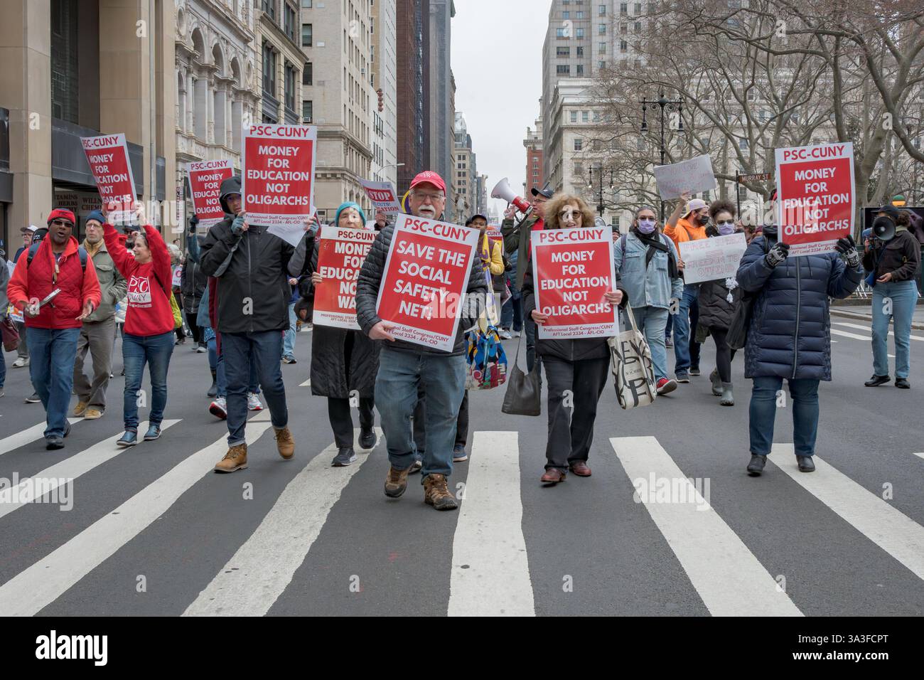 On March 15, 2025 a massive crowd of New Yorkers from across the labor ...