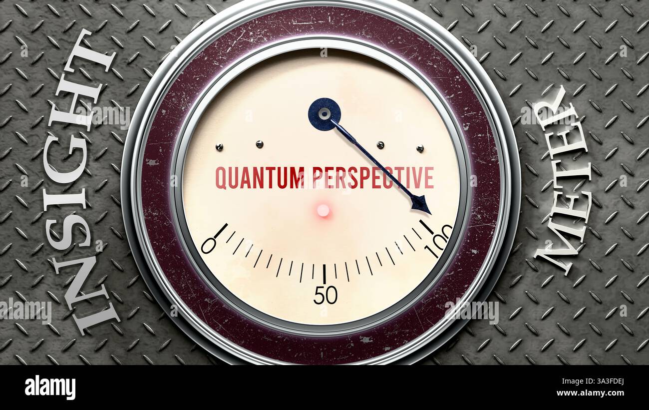 Quantum Perspective and Insight that is hitting a full scale, showing a ...