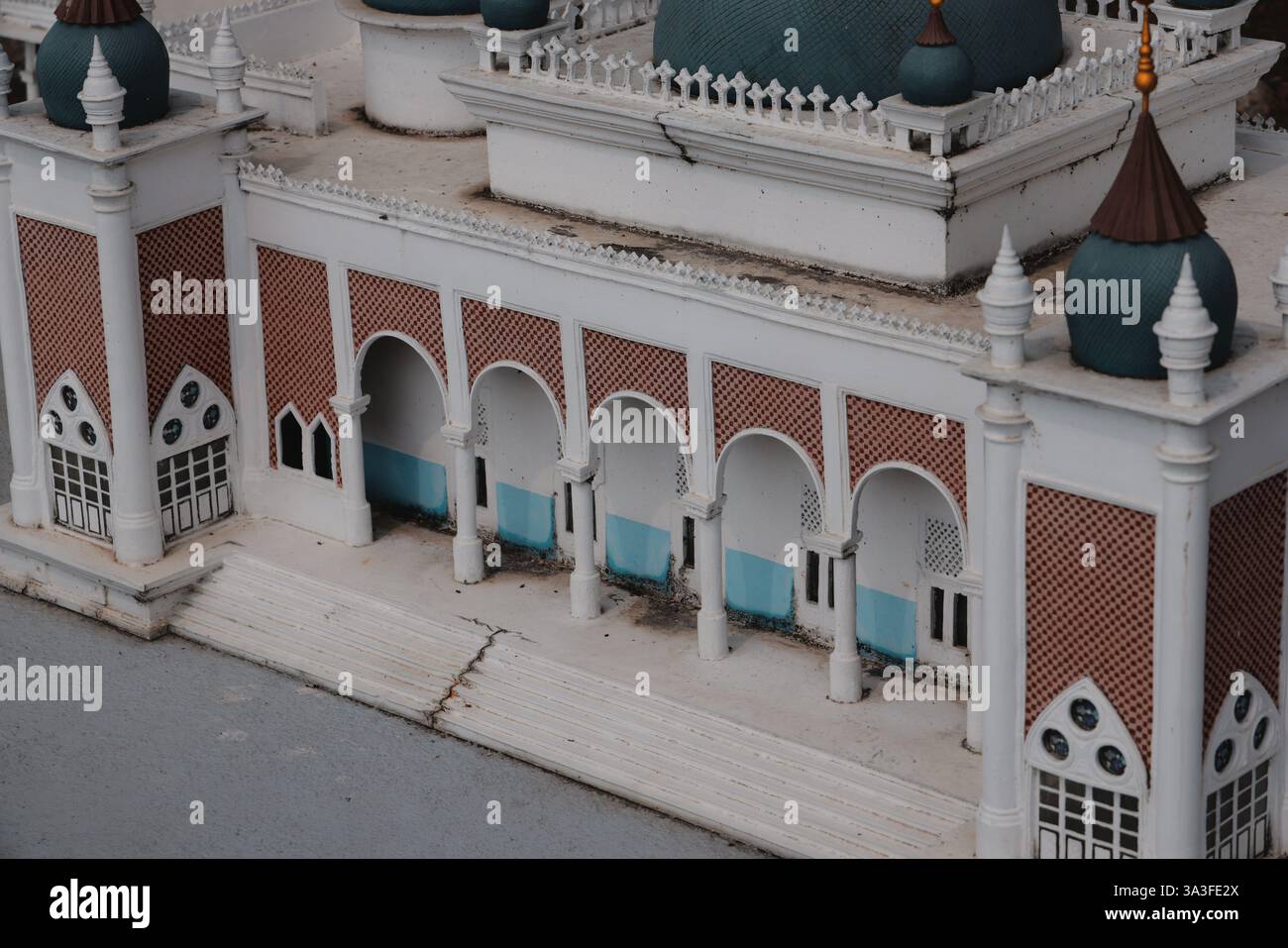 A detailed miniature model of a beautiful mosque showcasing its unique ...