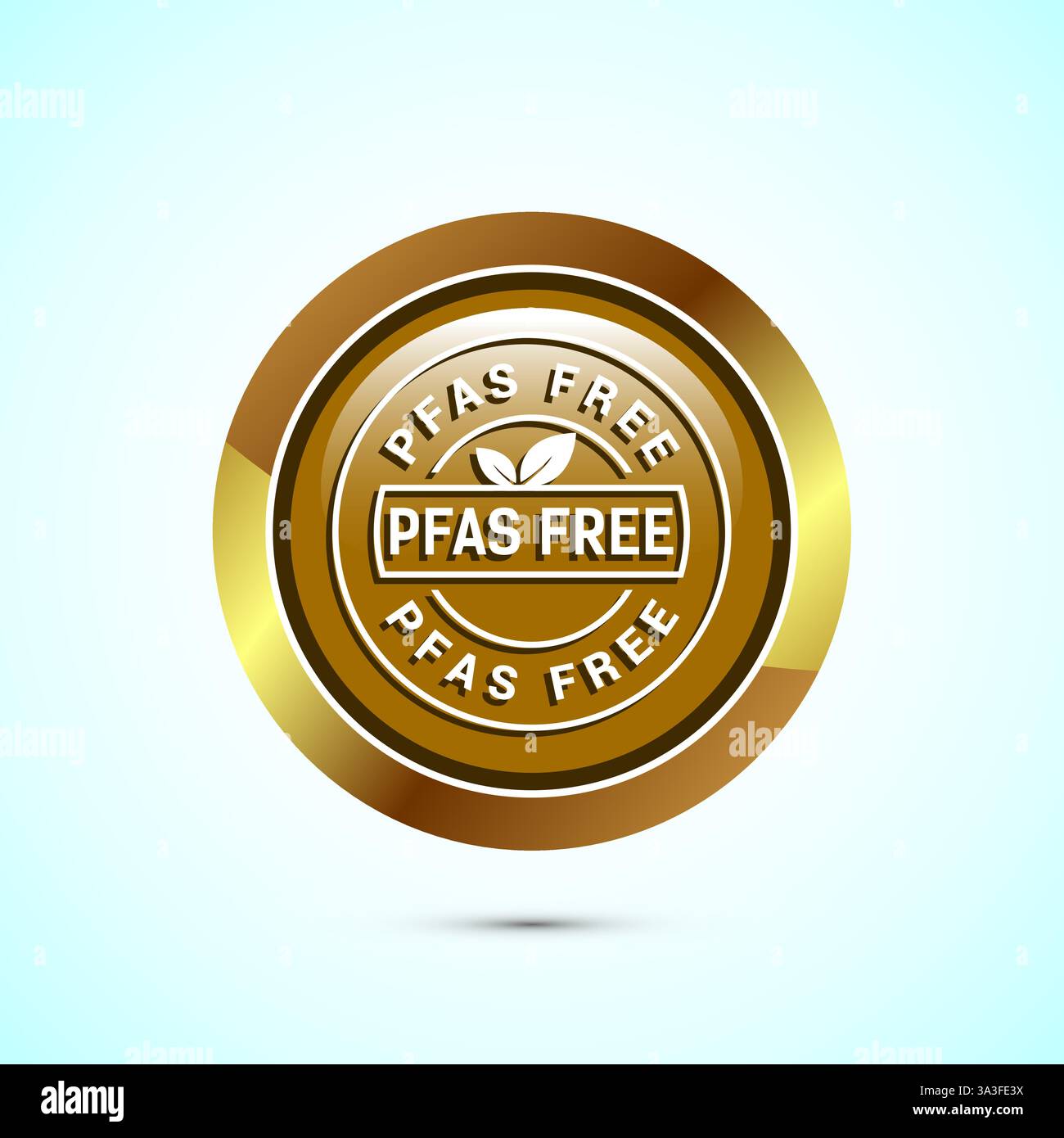 PFAS free icon design illustration, PFAS free label, badge. Proper ...