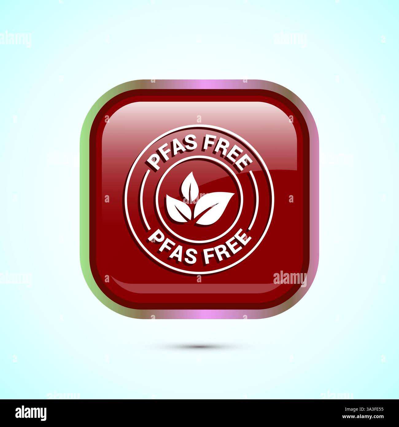 PFAS free icon design illustration, PFAS free label, badge. Proper ...