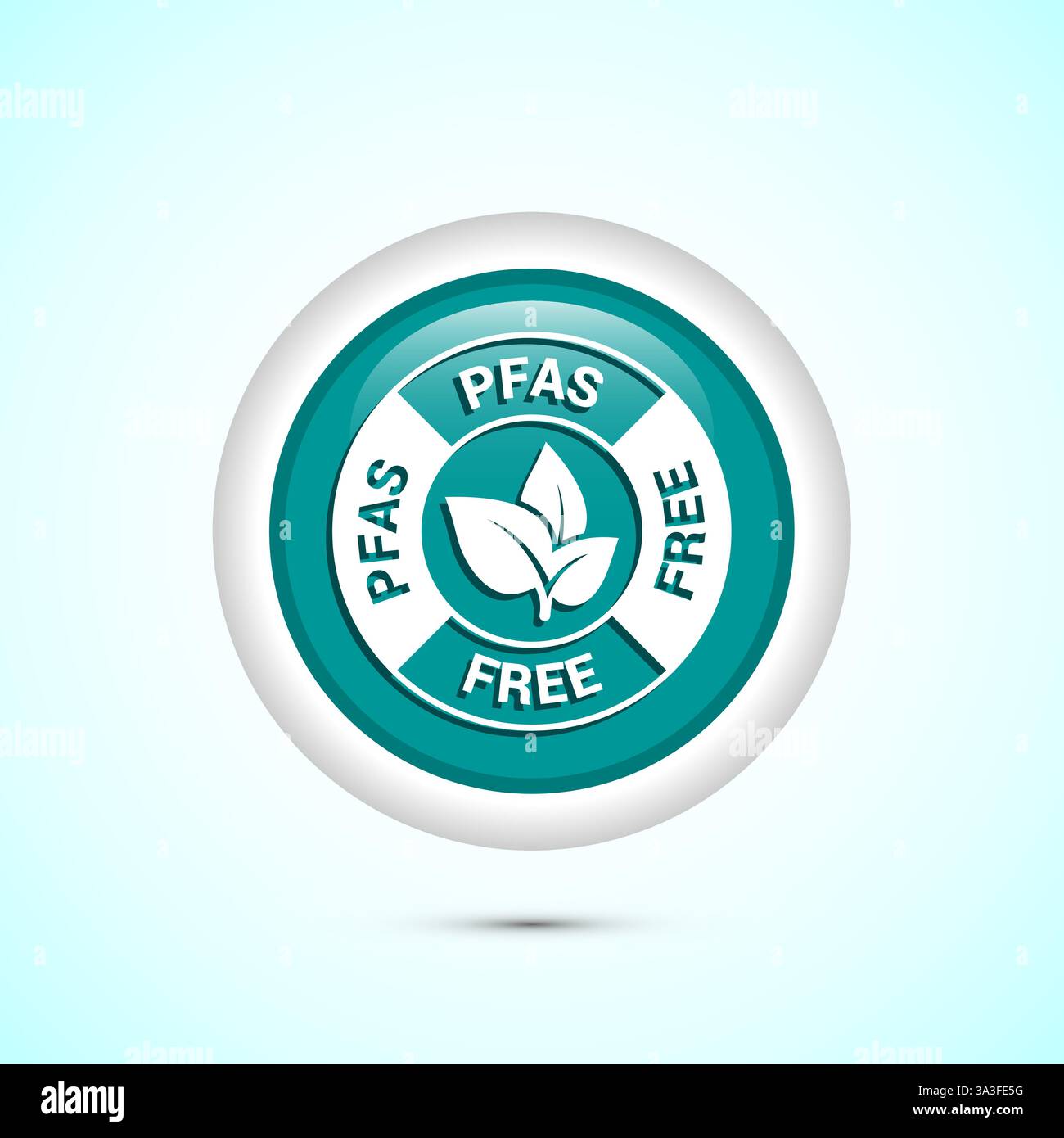 PFAS free icon design illustration, PFAS free label, badge. Proper ...
