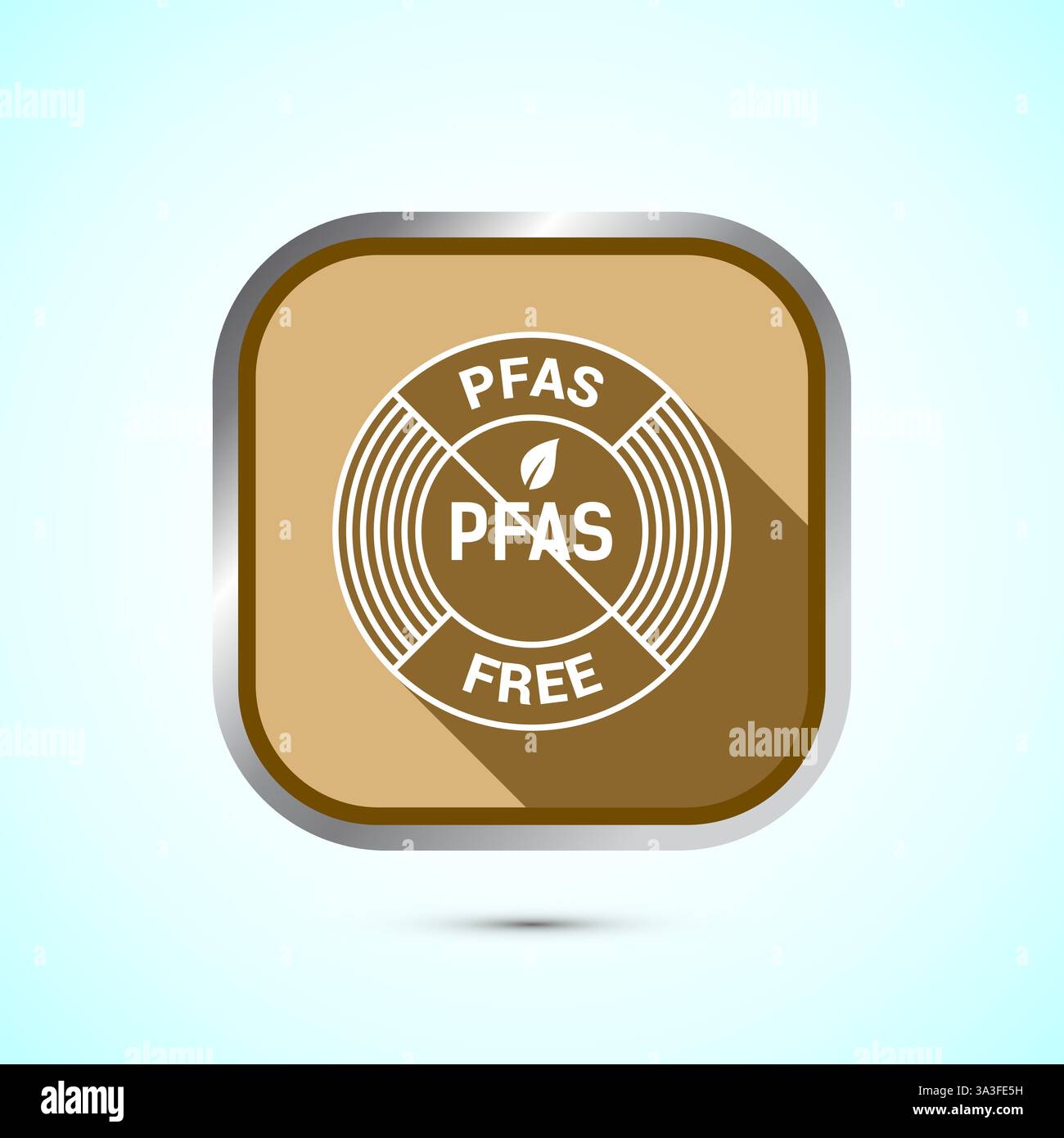 PFAS free icon design illustration, PFAS free label, badge. Proper ...