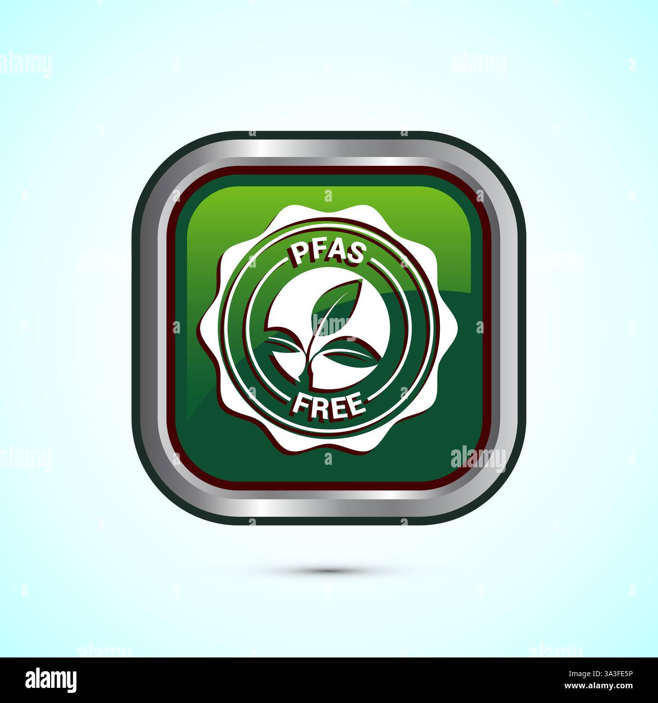 PFAS free icon design illustration, PFAS free label, badge. Proper ...
