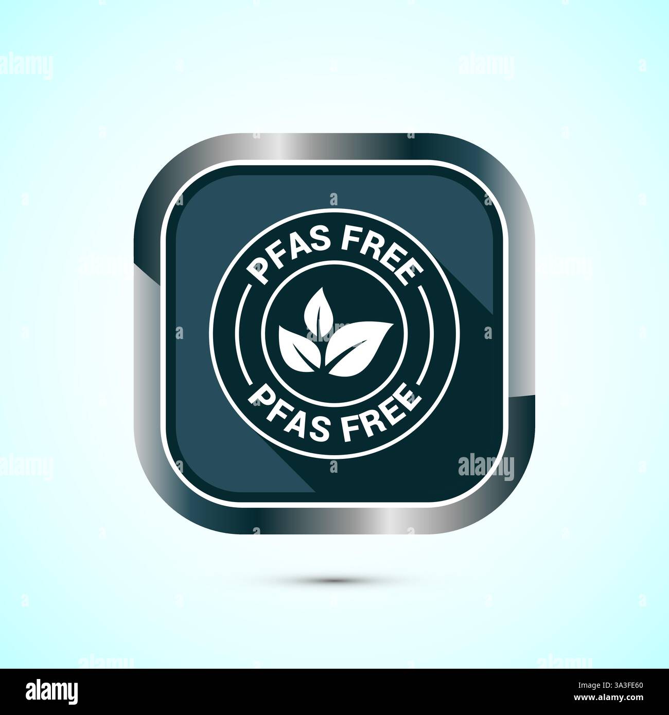 PFAS free icon design illustration, PFAS free label, badge. Proper ...