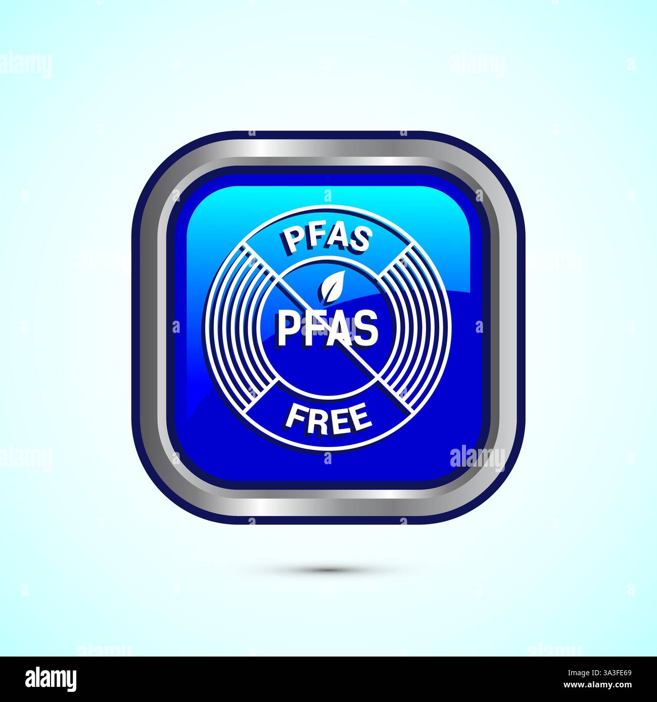 PFAS free icon design illustration, PFAS free label, badge. Proper ...
