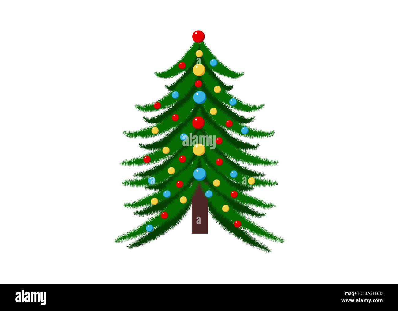 Illustration sparkling christmas tree Stock Vector Images - Alamy