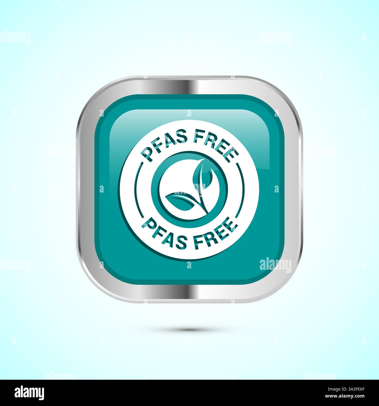 PFAS free icon design illustration, PFAS free label, badge. Proper ...