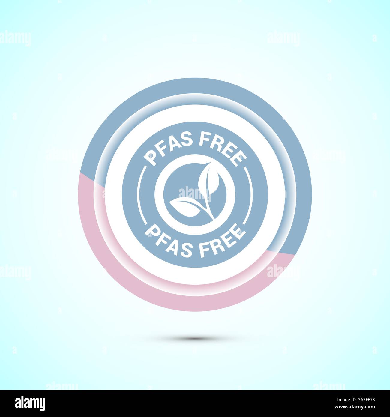 PFAS free icon design illustration, PFAS free label, badge. Proper nutrition. Button design ...