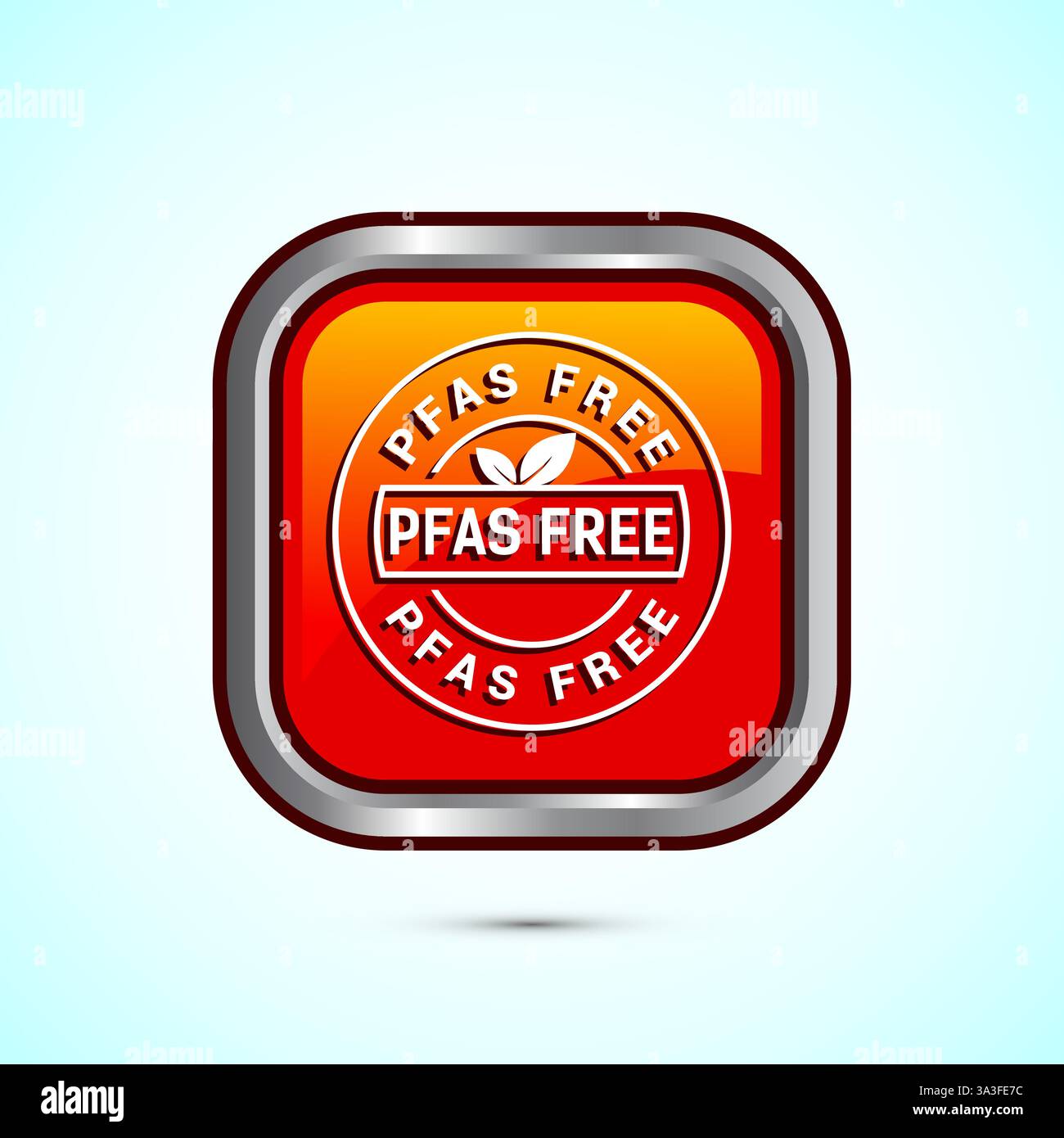 PFAS free icon design illustration, PFAS free label, badge. Proper ...