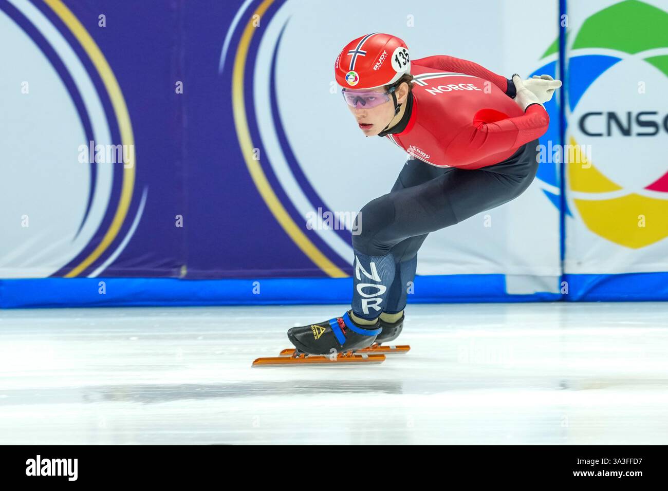 BEIJING, CHINA - MARCH 16: Fredrik Pedersen of Norway during the ISU ...