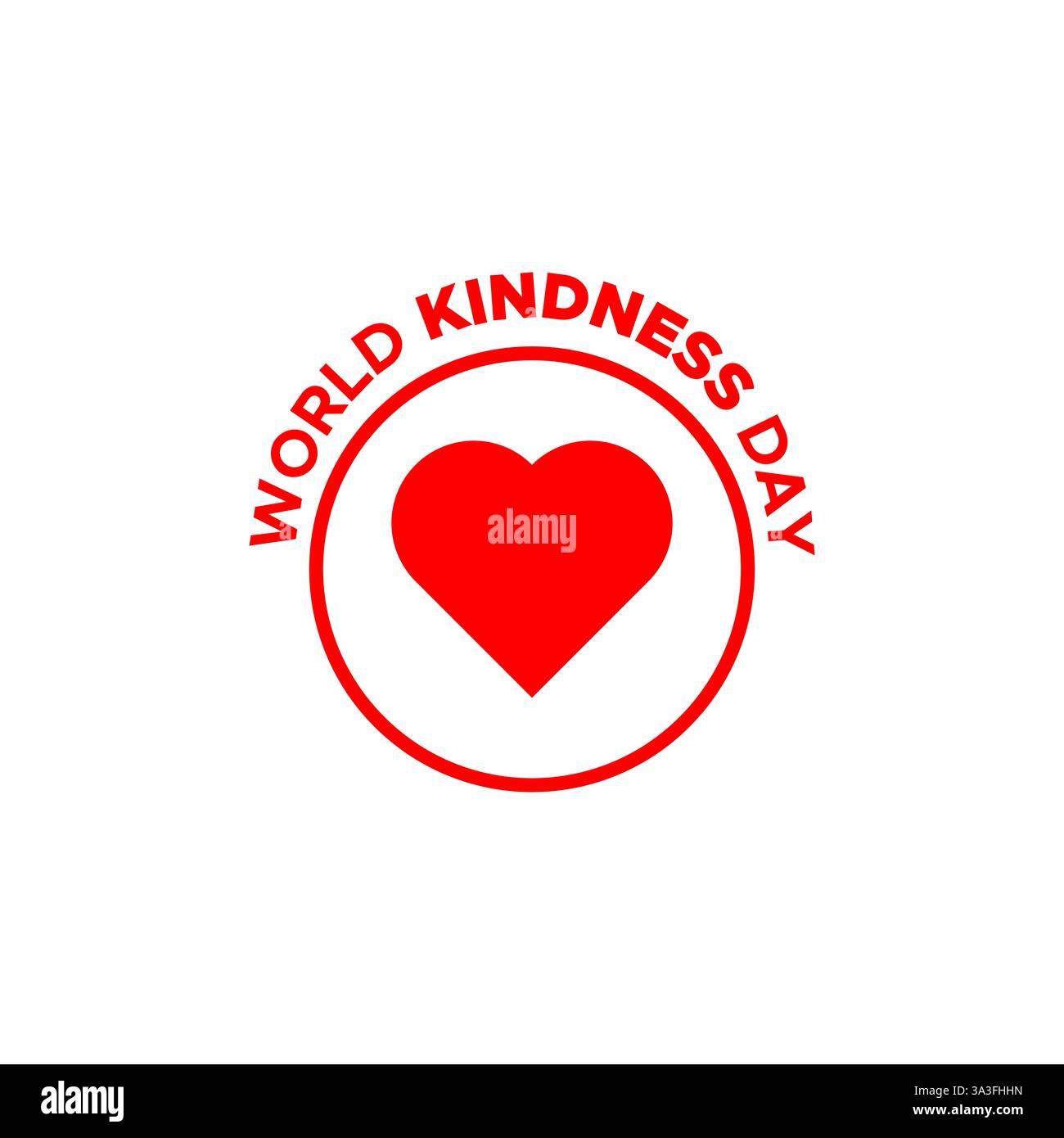 World Kindness Day Lettering Text Heart Icon circle Logo concept vector ...