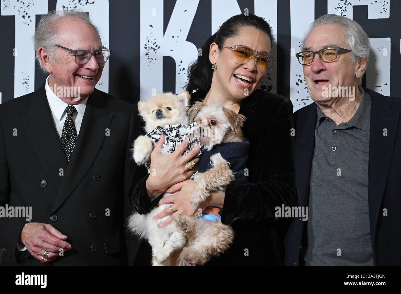 New York, USA. 15th Mar, 2025. (L-R) Barry Levinson, Tiffany Chen and ...