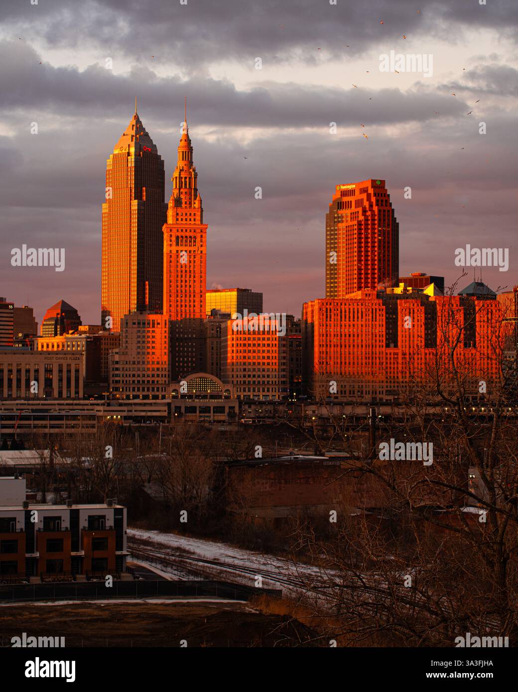 cleveland ohio skyline Stock Photo - Alamy