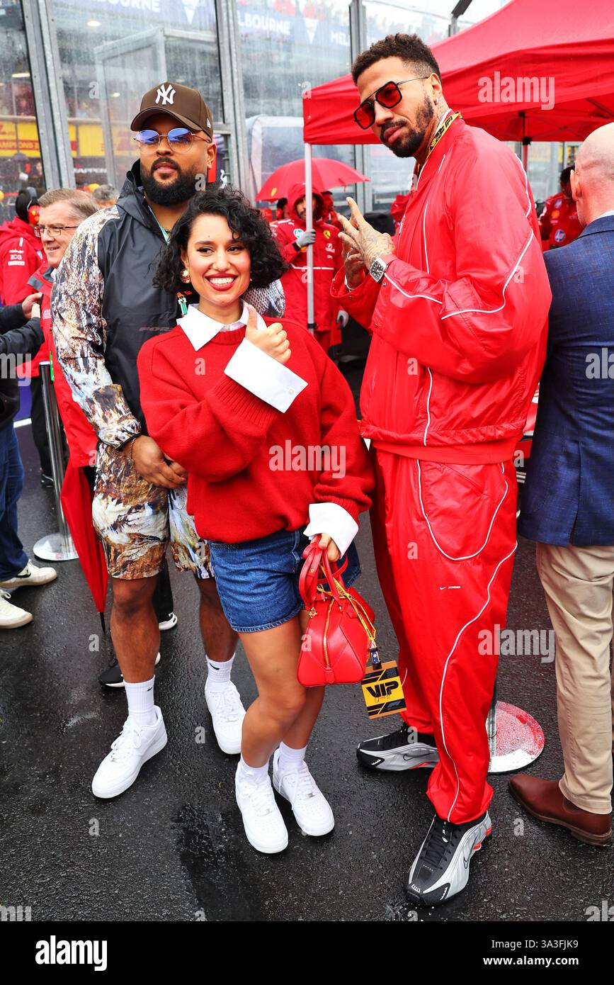 Melbourne, Australia. 16th Mar, 2025. (L to R): Raye (GBR) Singer with ...