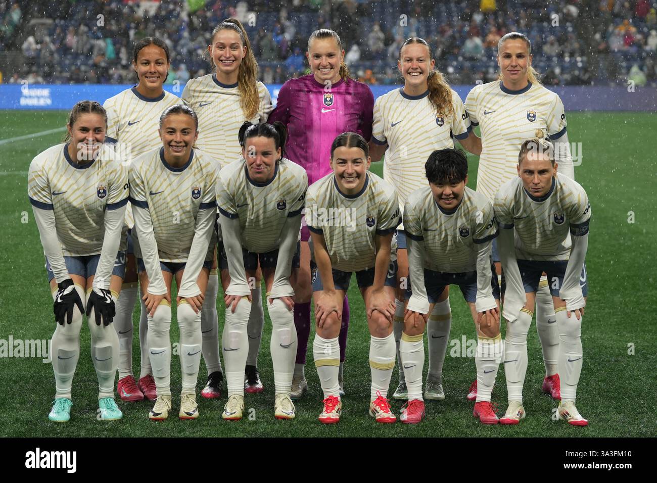 Seattle, Washington on 15 Mar 2025. Seattle Reign FC pose for the ...