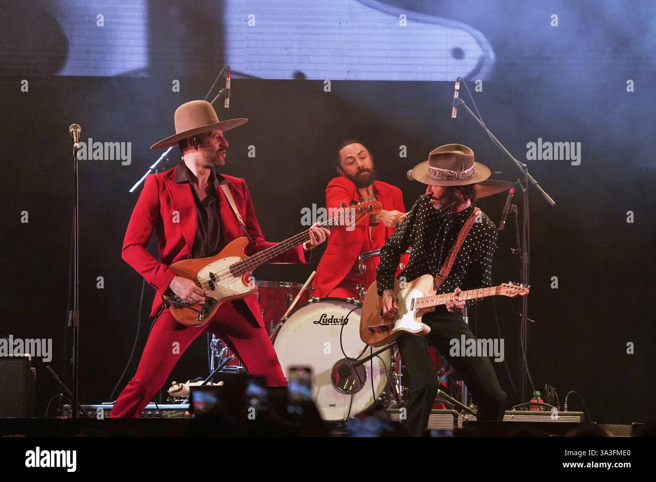 The Guapos band performs during the 25th edition of the Vive Latino ...