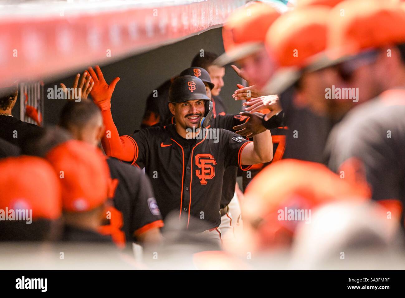 San Francisco Giants shortstop Willy Adames (2) celebrates in the ...