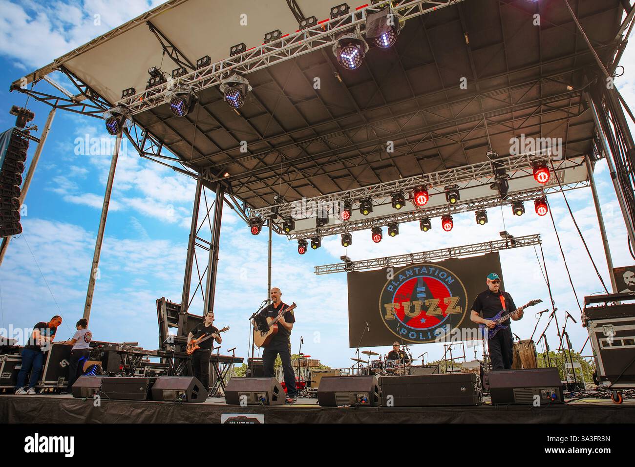 Plantation Police rock band live concert at Miami Beach, Florida, USA ...
