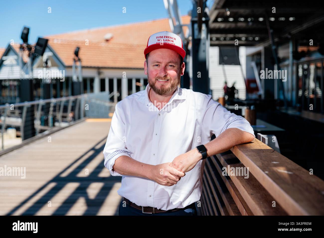 Labor candidate for Moore, Tom French poses for a photograph at ...