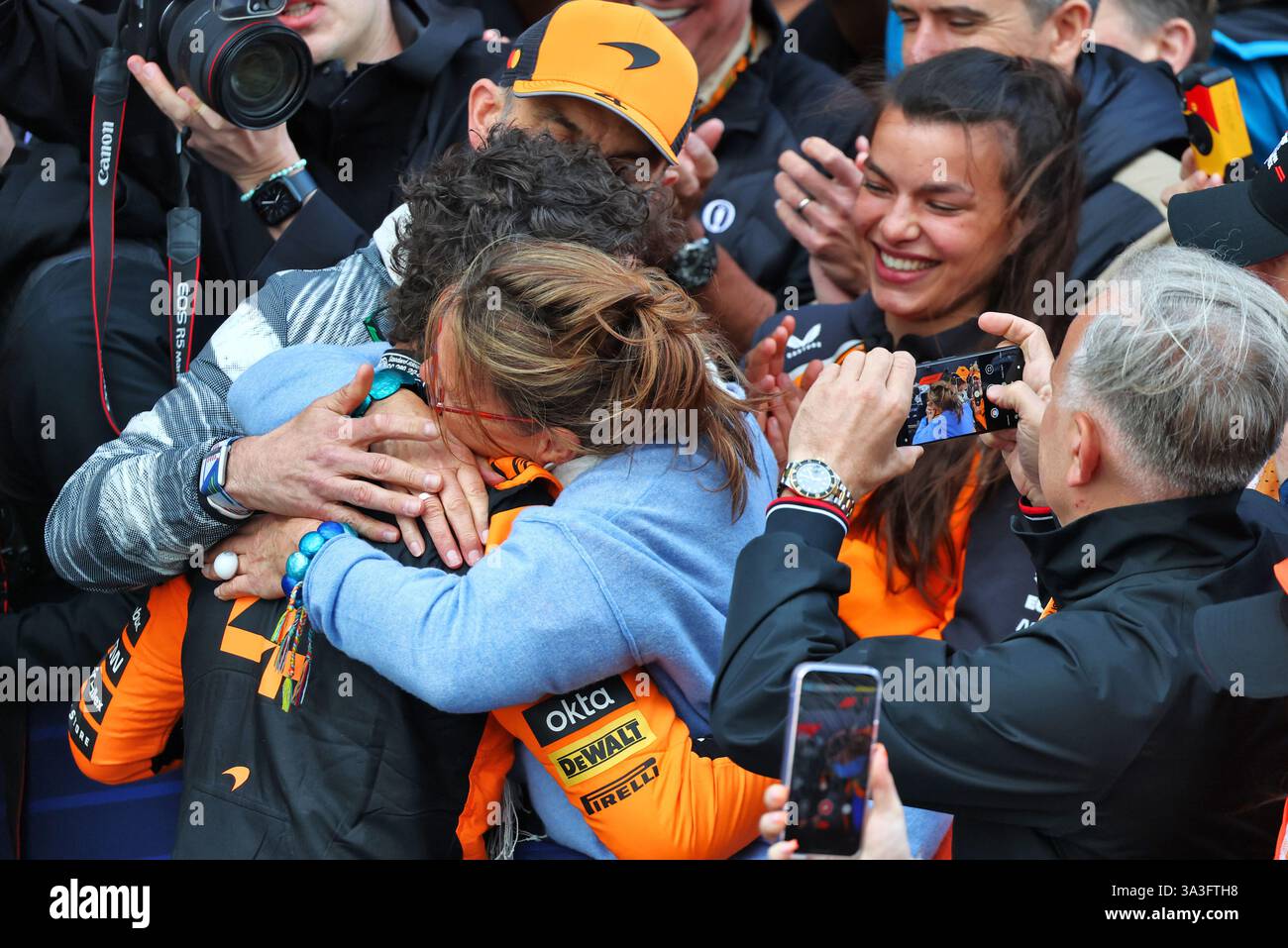 Melbourne, Australia. 16th Mar, 2025. Race winner Lando Norris (GBR ...