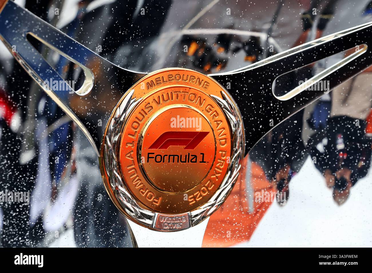 Melbourne, Australia. 16th Mar, 2025. Circuit atmosphere - Race winners ...