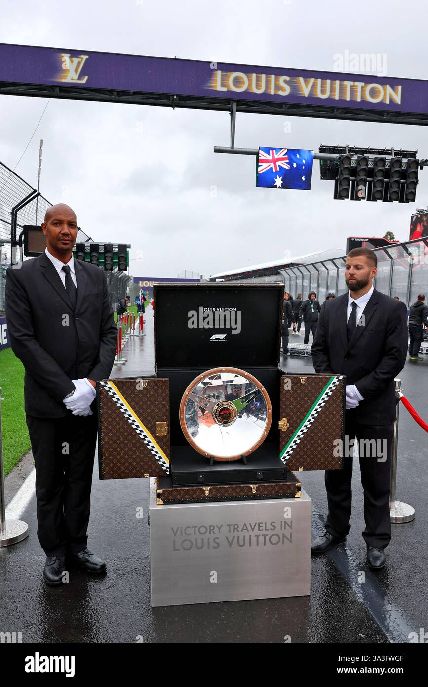 Melbourne, Australia. 16th Mar, 2025. Circuit atmosphere - Race winners ...