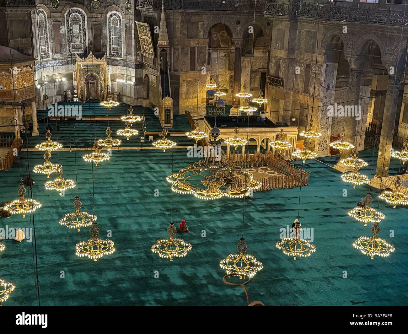 Istanbul, Turkey, Feb, 18, 2025: Magnificent interior showcasing historical and architectural ...