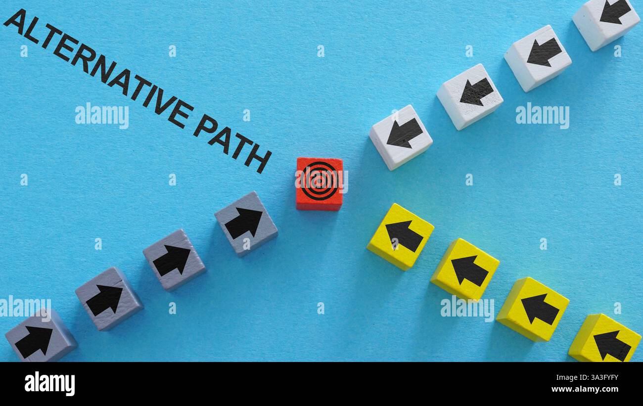 Goal and the phrase alternative path. New opportunities concept Stock ...