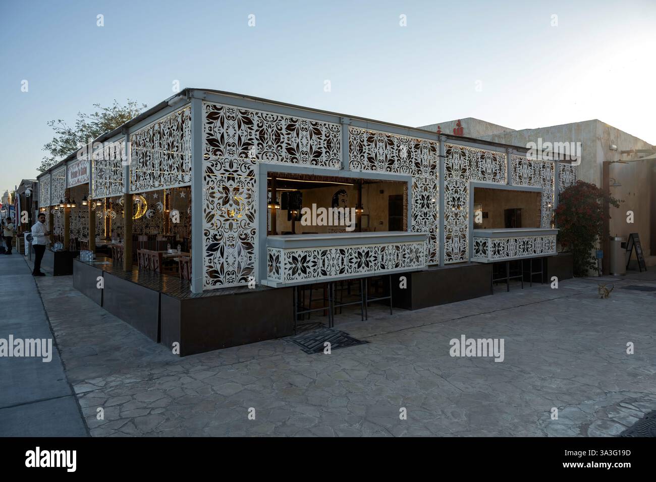 Old buildings architecture in the Wakrah souq. Traditional Market in ...