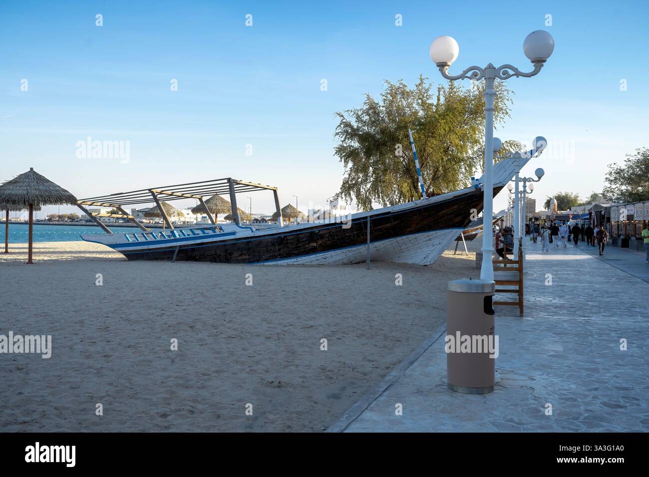 Beautiful beaches in Qatar. Al wakrah beach. Qatar beaches Stock Photo ...