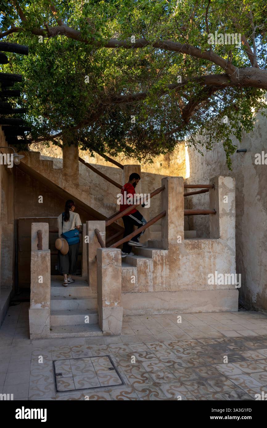 Old buildings architecture in the Wakrah souq. Traditional Market in ...