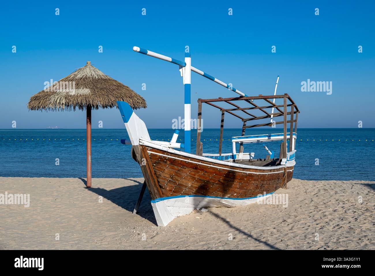 Beautiful beaches in Qatar. Al wakrah beach. Qatar beaches Stock Photo ...