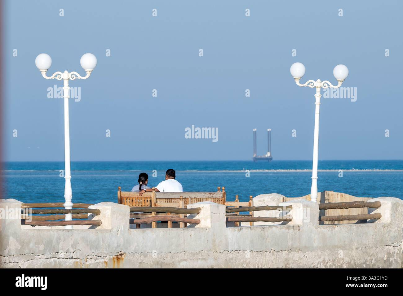 Beautiful beaches in Qatar. Al wakrah beach. Qatar beaches Stock Photo ...