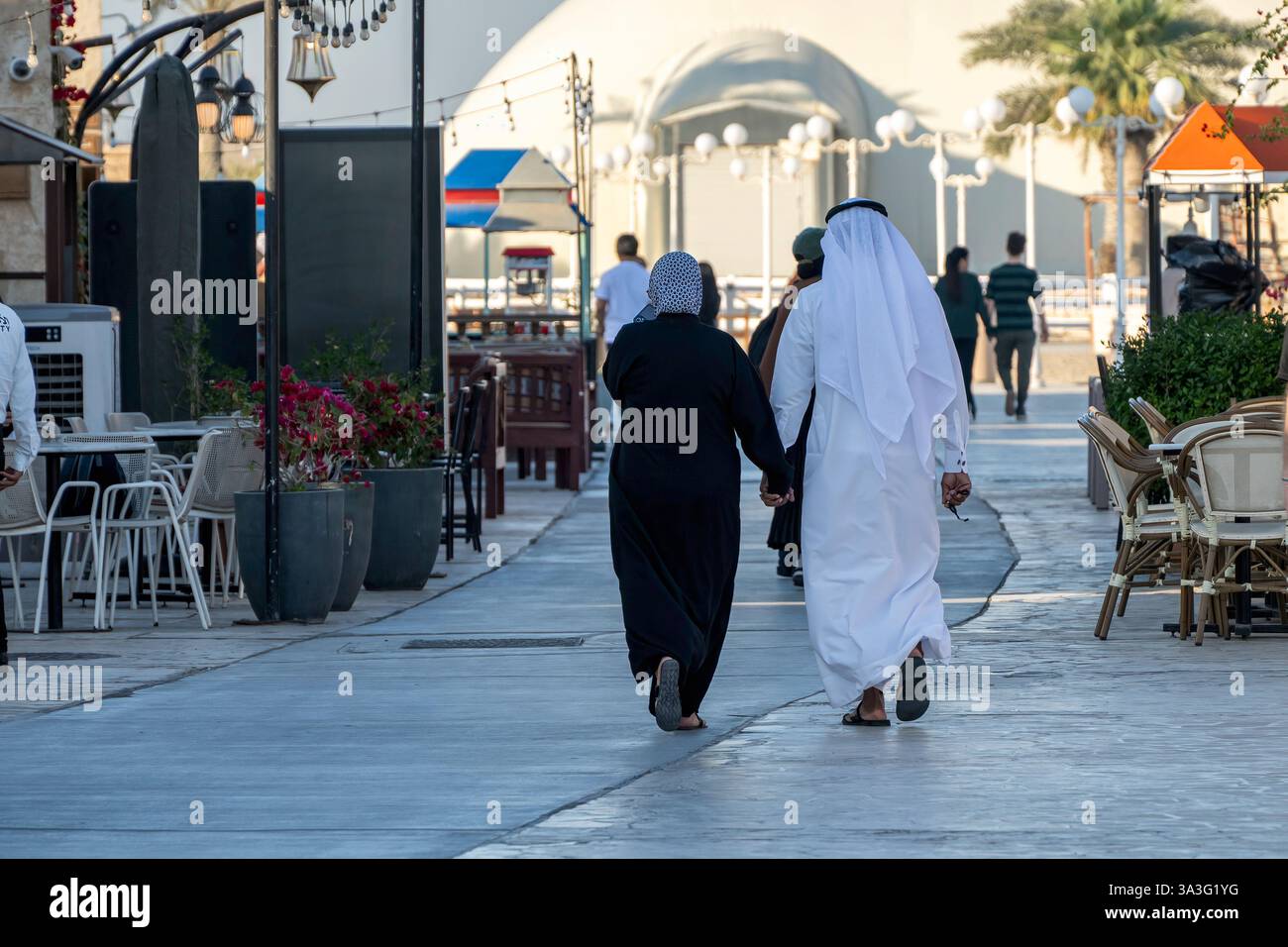 Old buildings architecture in the Wakrah souq. Traditional Market in ...