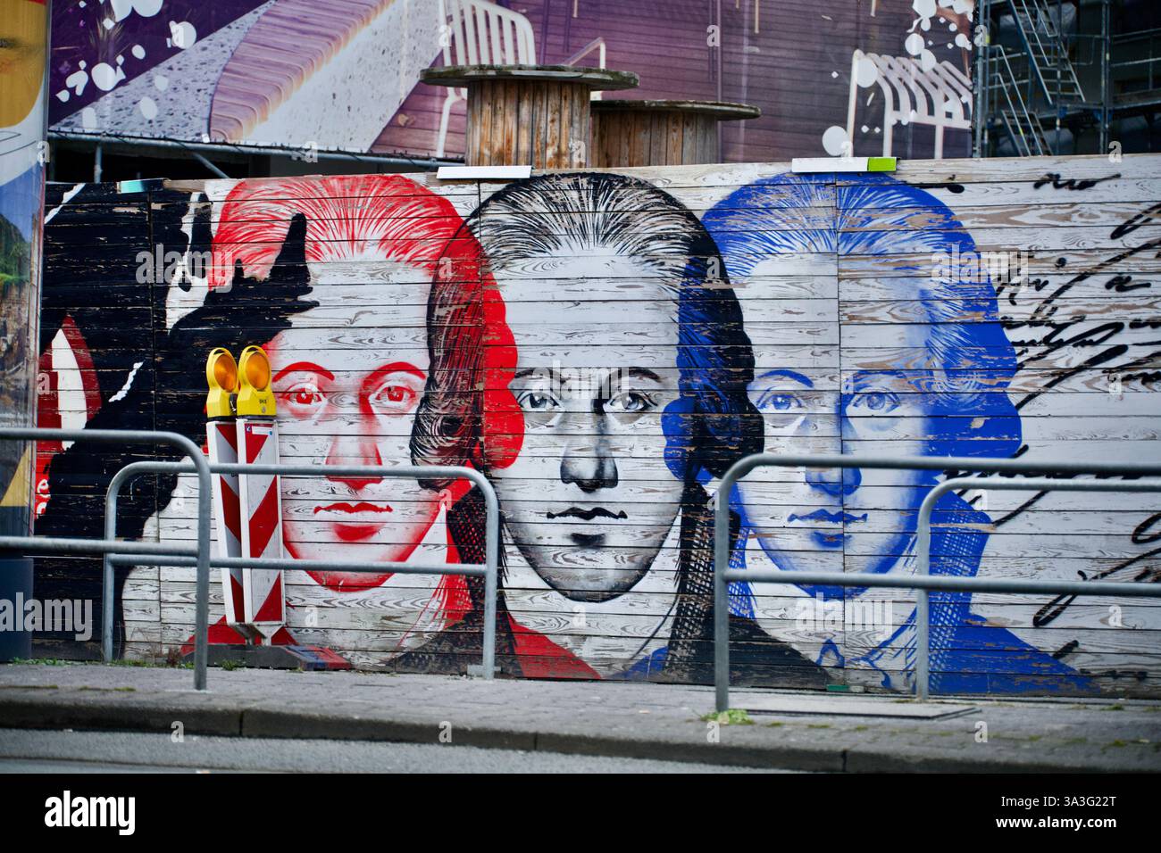 Frankfurt am Main, Germany. March 14, 2025. Graffiti of Johann Wolfgang ...