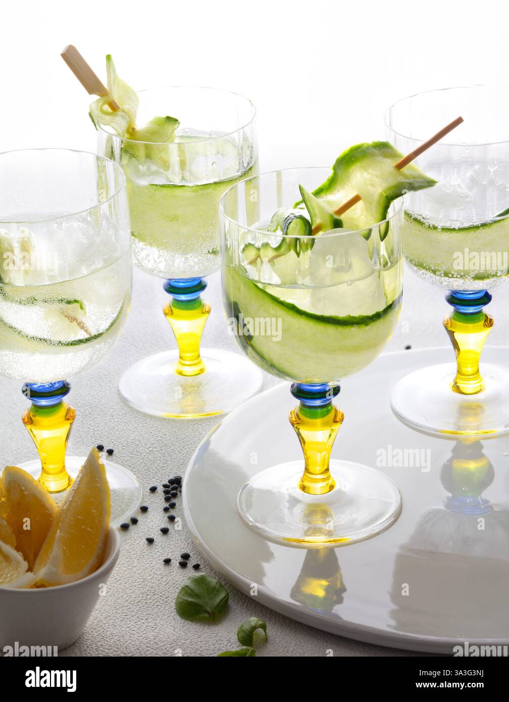 A Refreshing Twist on Gin and Tonic Stock Photo - Alamy