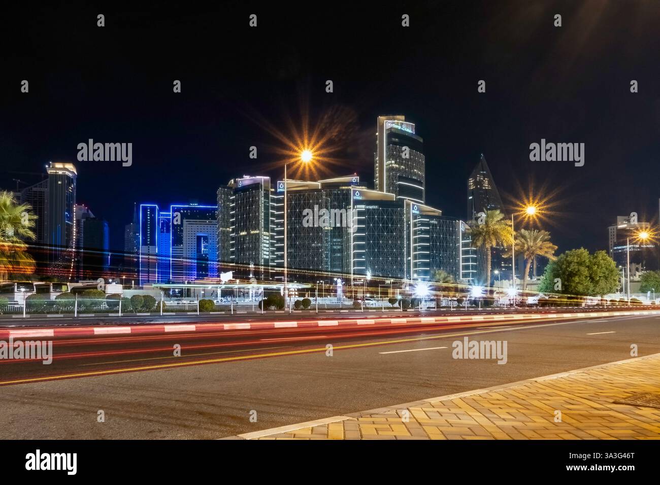 View of Qatar Energy Building west bay Doha Qatar Stock Photo - Alamy