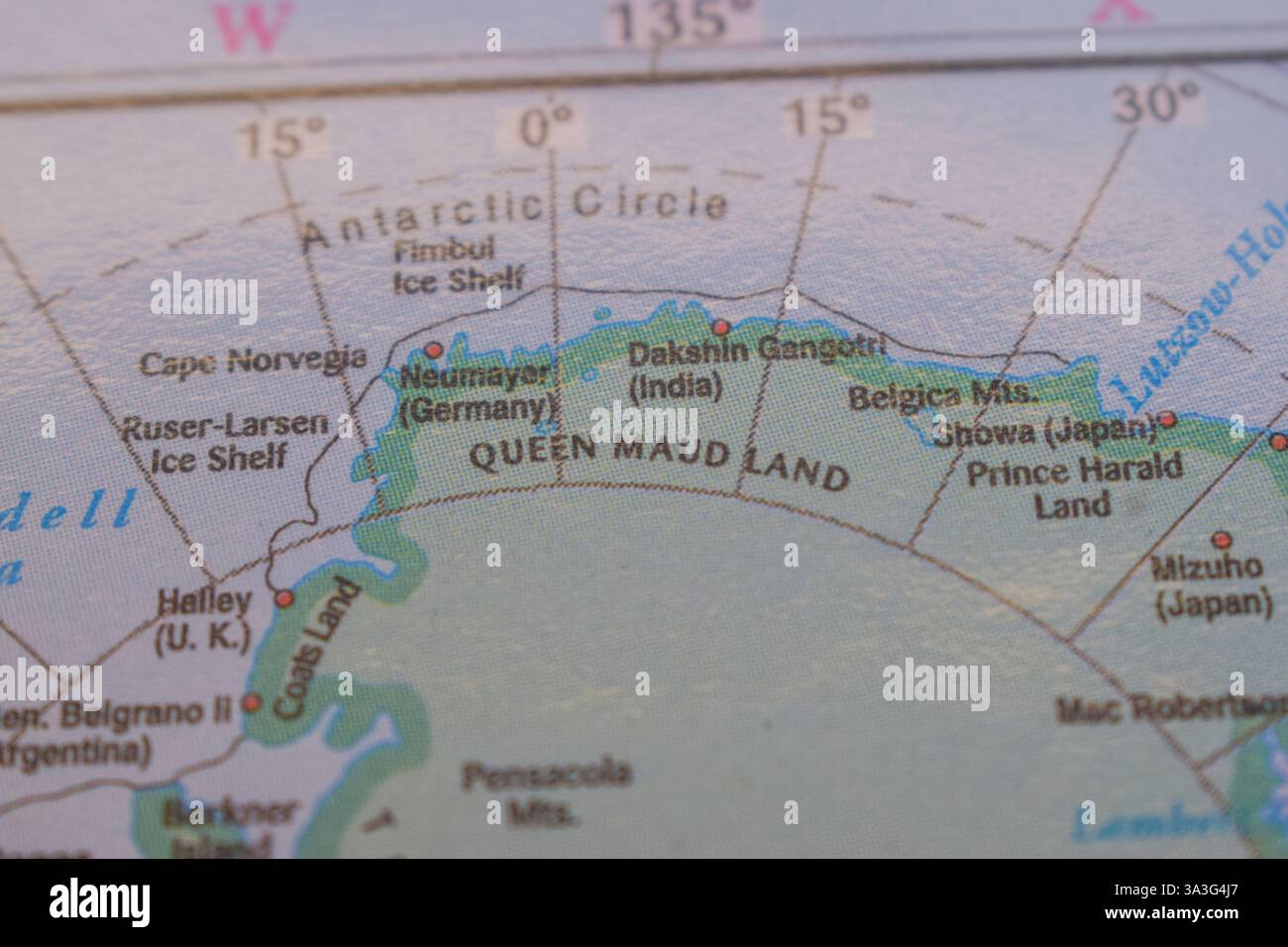 Queen Maud Land On The World Map Colorful Geo Political World Map Stock ...